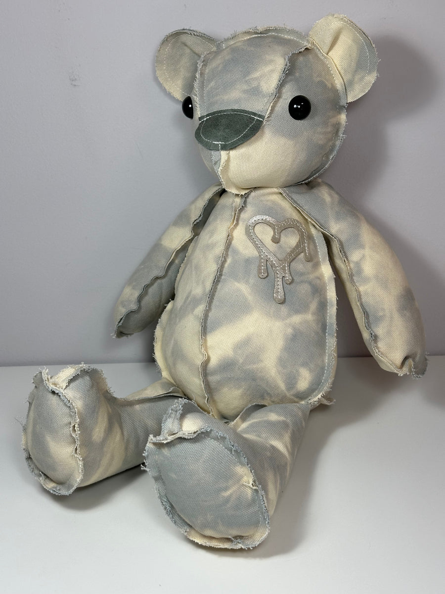 Handmade Inside-Out Bear 18" CLOUD – christopher straub collection