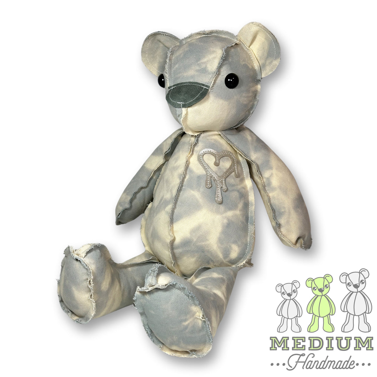 Handmade Inside-Out Bear 18" CLOUD – christopher straub collection