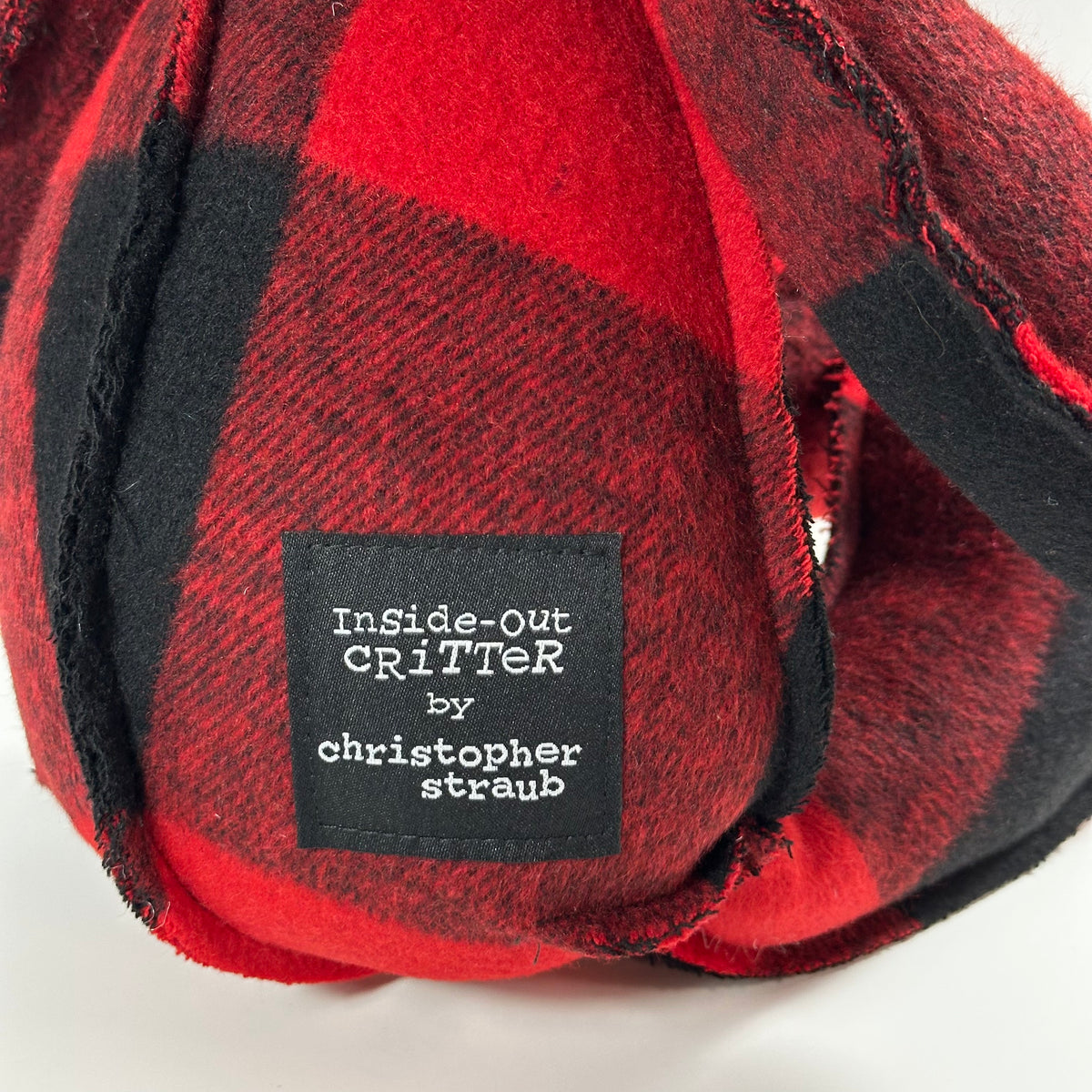 Inside-Out Bear 18" BUFFALO PLAID – christopher straub collection